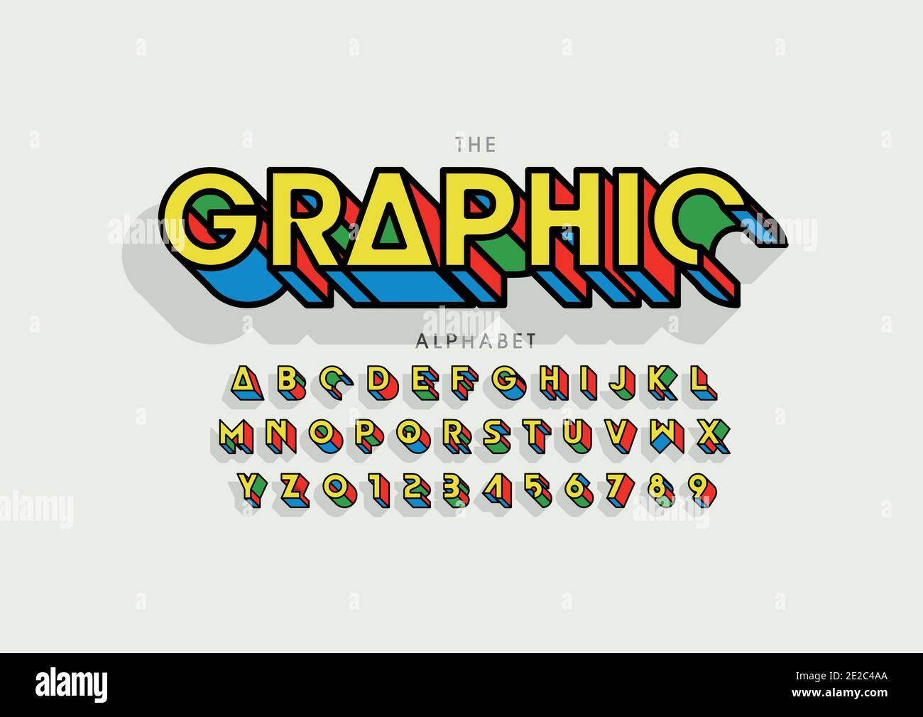 Vector of stylized alphabet and font Stock Vector Image & Art - Alamy