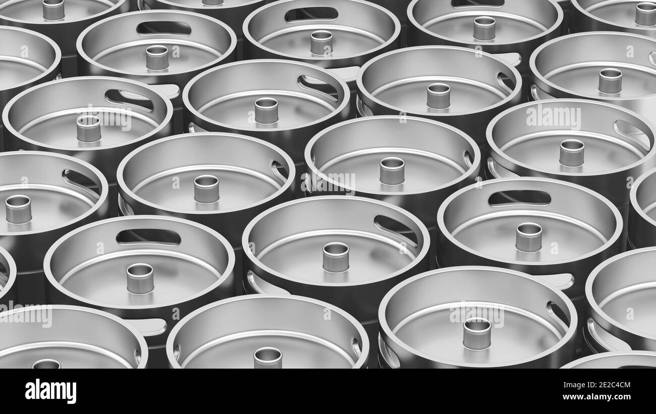 Metal beer keg. 3d illustration isolated on white background Stock ...