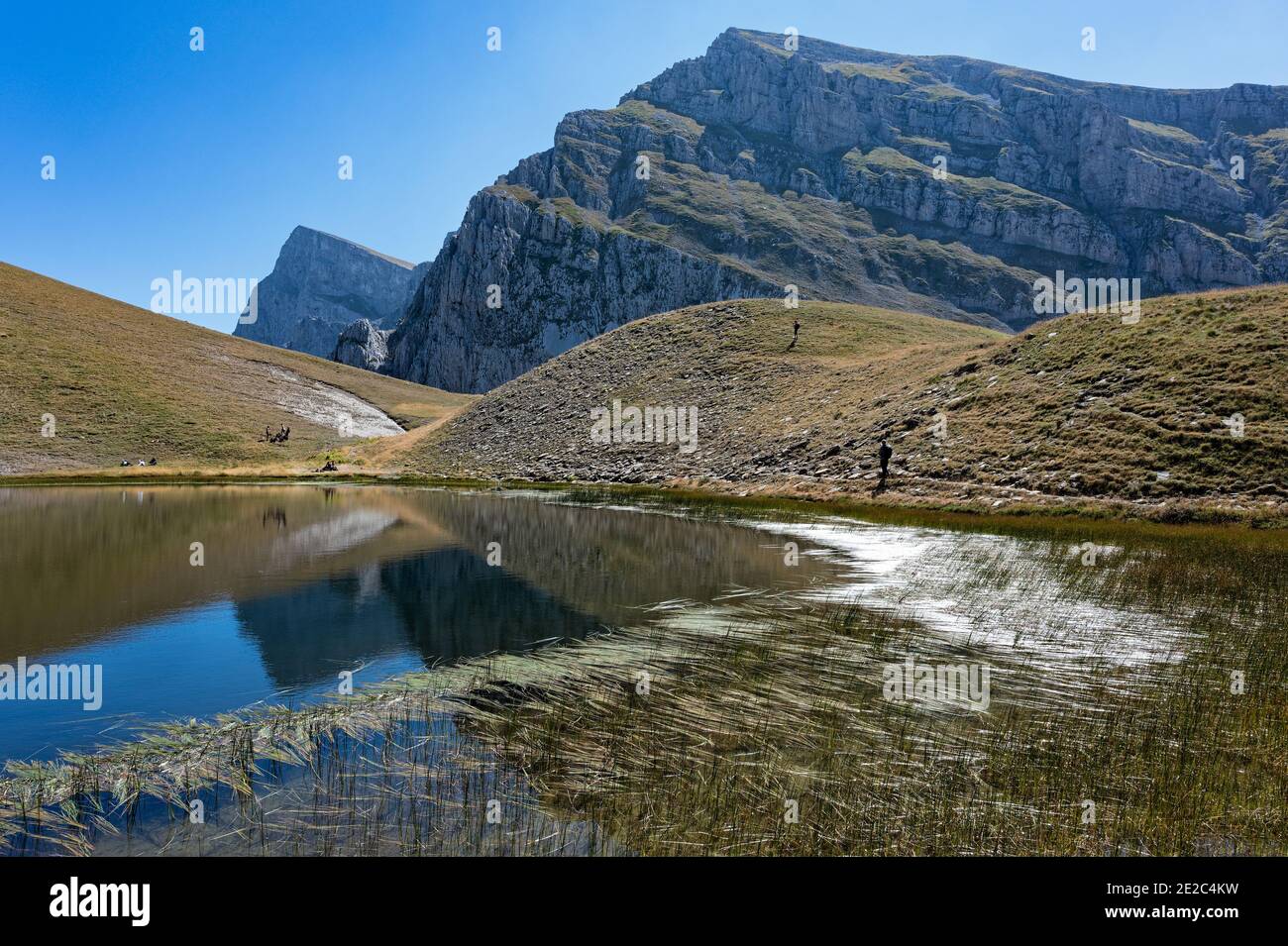View of the so-called Dragon Lake or Drakolimni at the Tymfi mountain ...