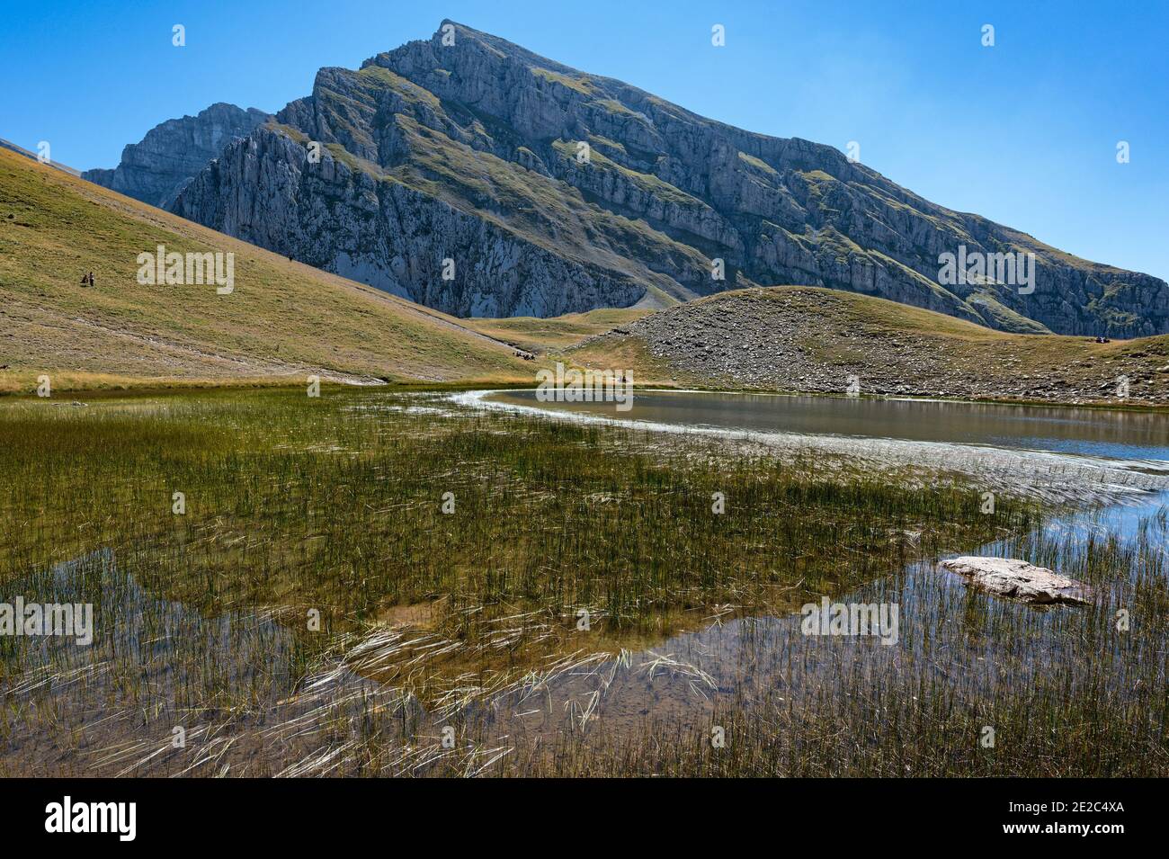 View of the so-called Dragon Lake or Drakolimni at the Tymfi mountain ...