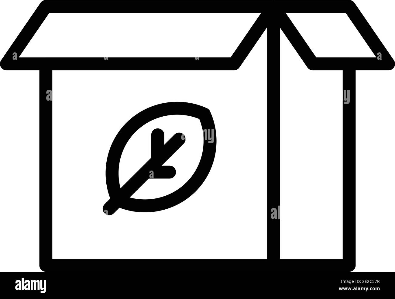 Eco friendly box icon. Outline eco friendly box vector icon for web ...