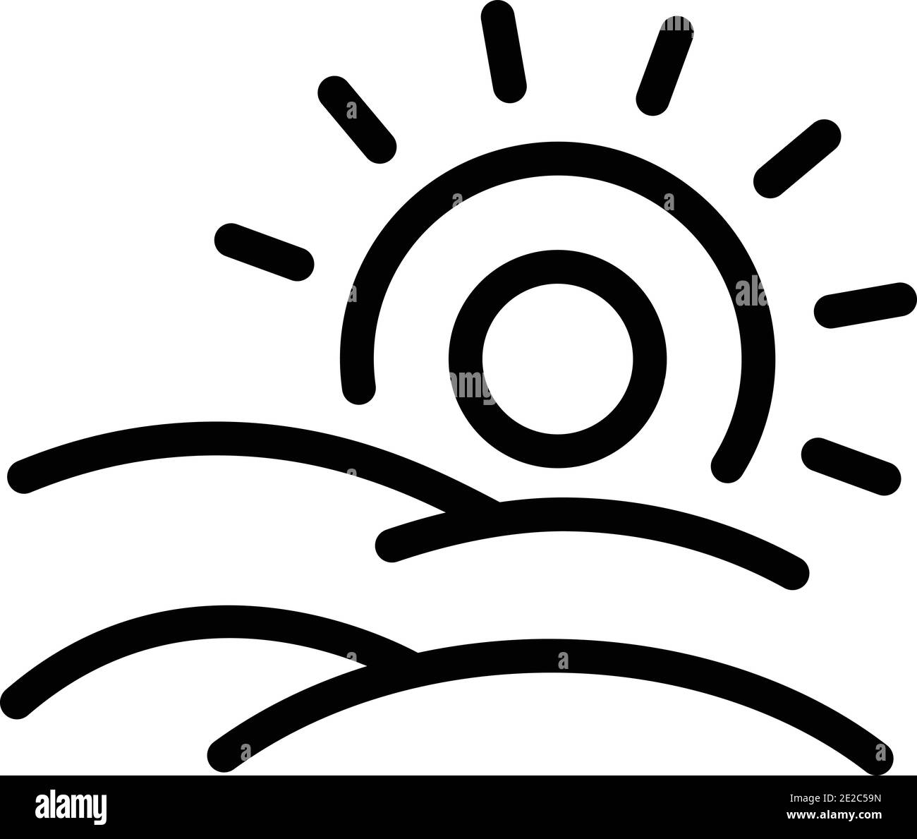 Silhouette and setting sun Cut Out Stock Images & Pictures - Alamy