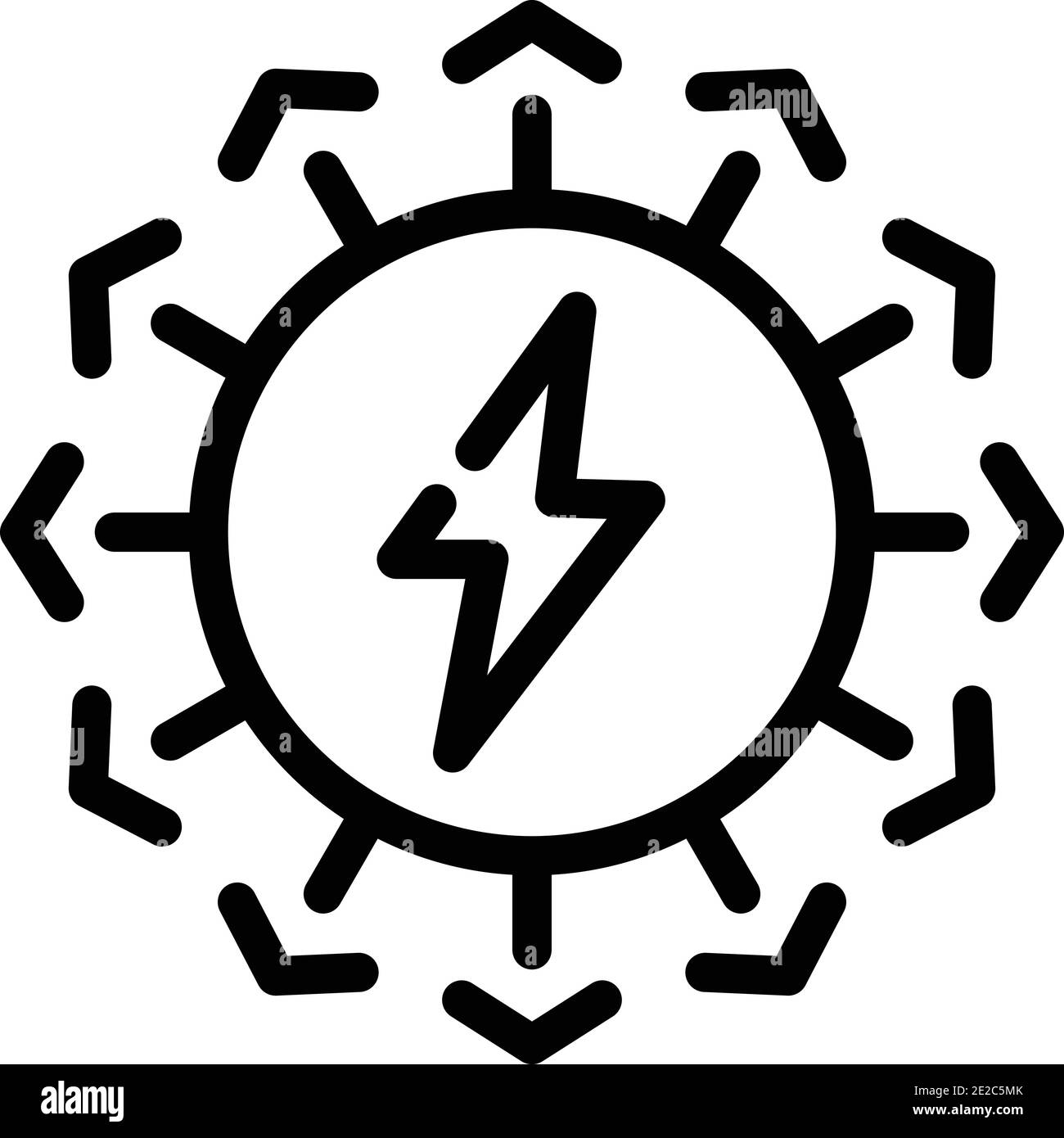 Electricity bio icon. Outline electricity bio vector icon for web ...