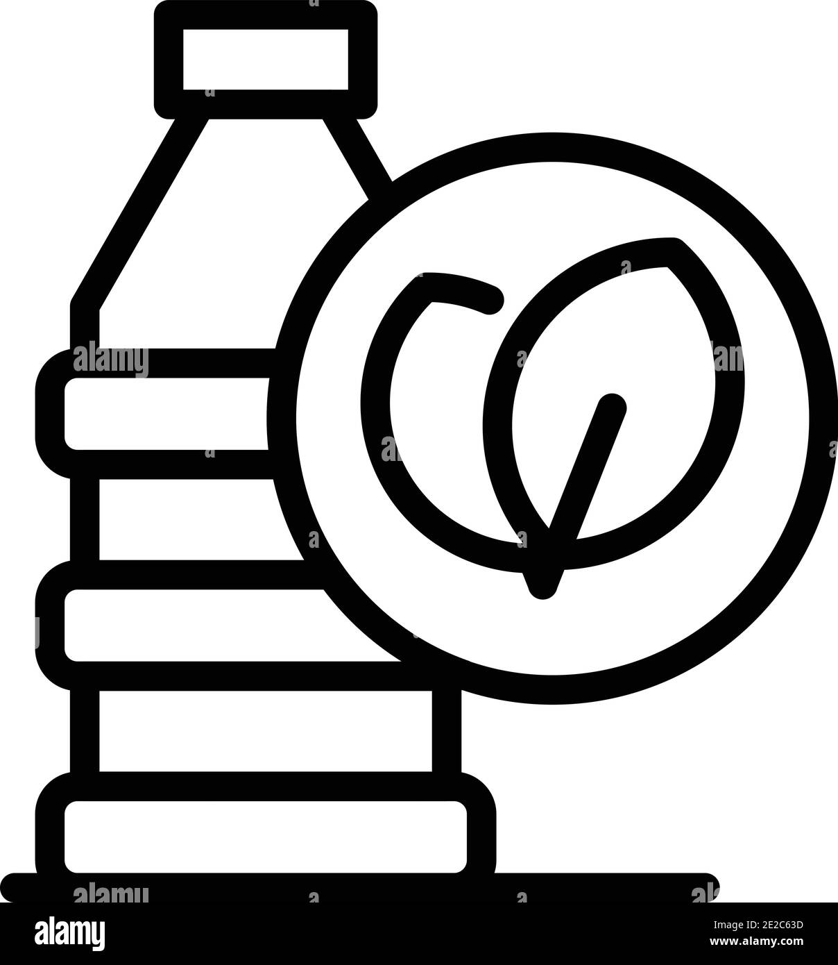 Eco plastic innovation icon. Outline eco plastic innovation vector icon ...