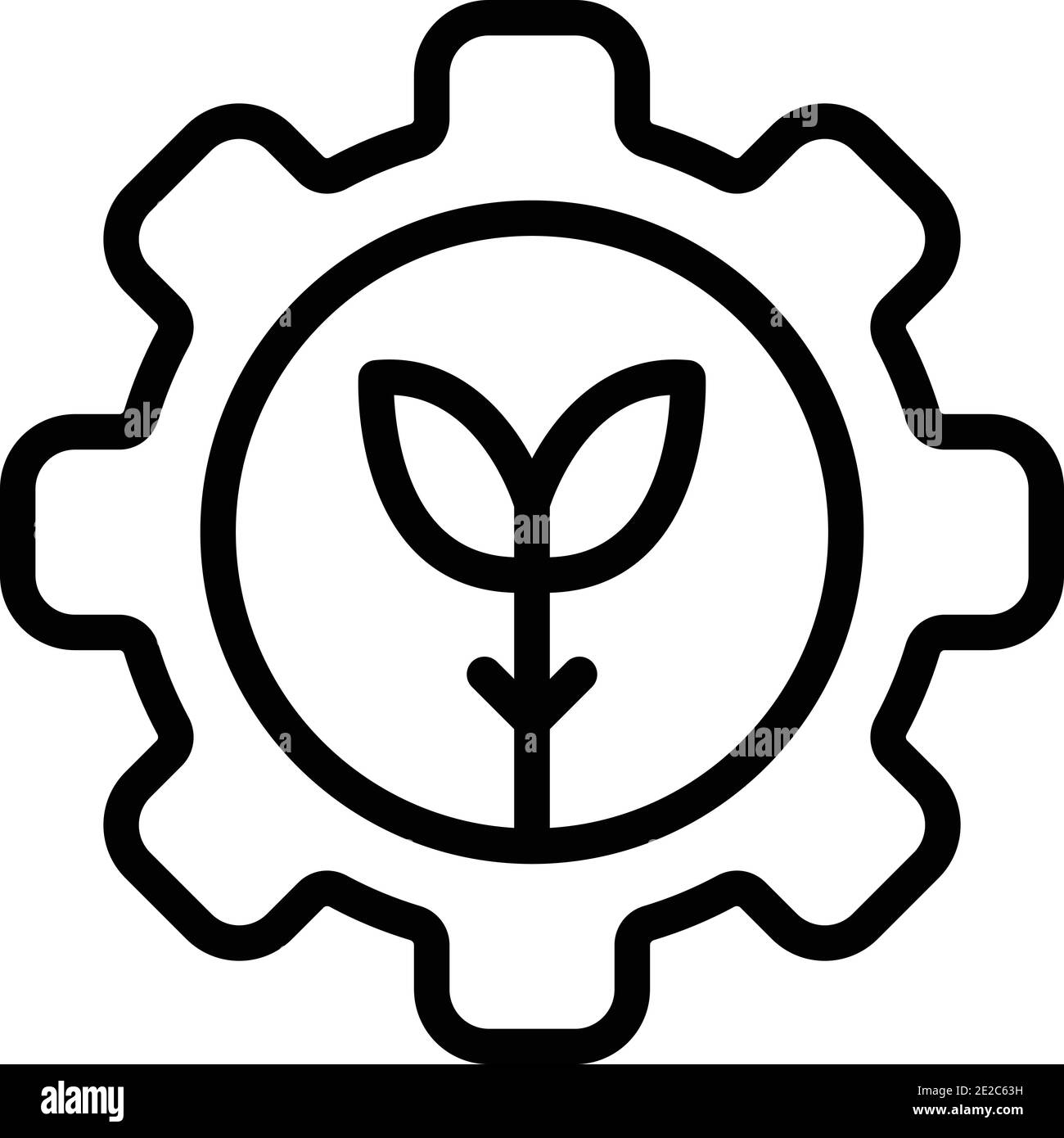Gear eco system icon. Outline gear eco system vector icon for web ...