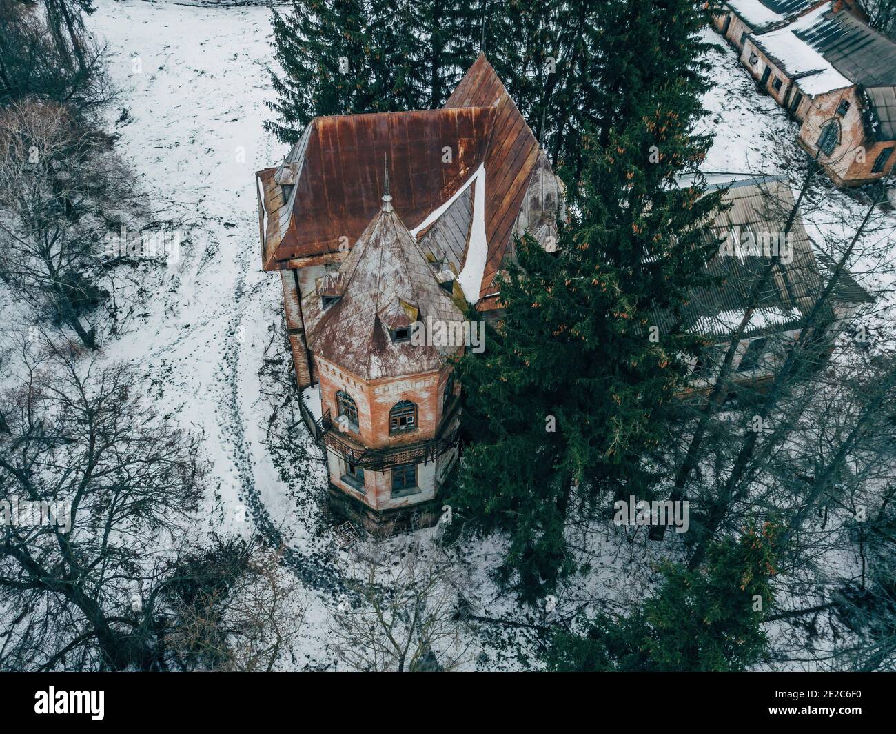 Old mansion in Gothic style in Kursk oblast, Russia Stock Photo - Alamy