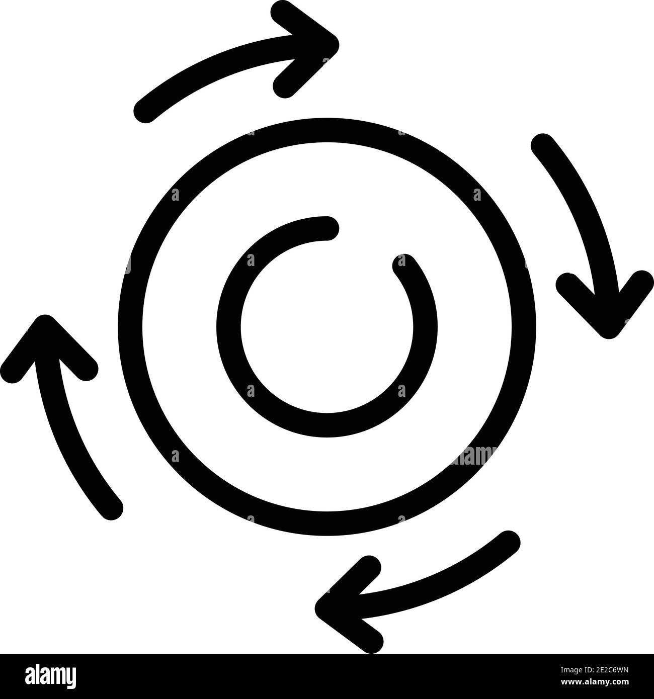 Renewable natural energy icon. Outline renewable natural energy vector ...