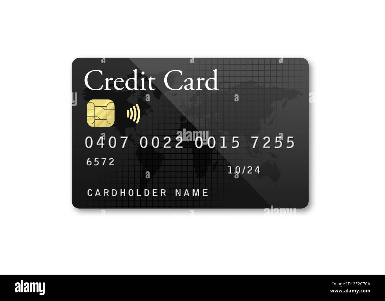 Mockup Black Credit Card on White Background Stock Photo - Alamy