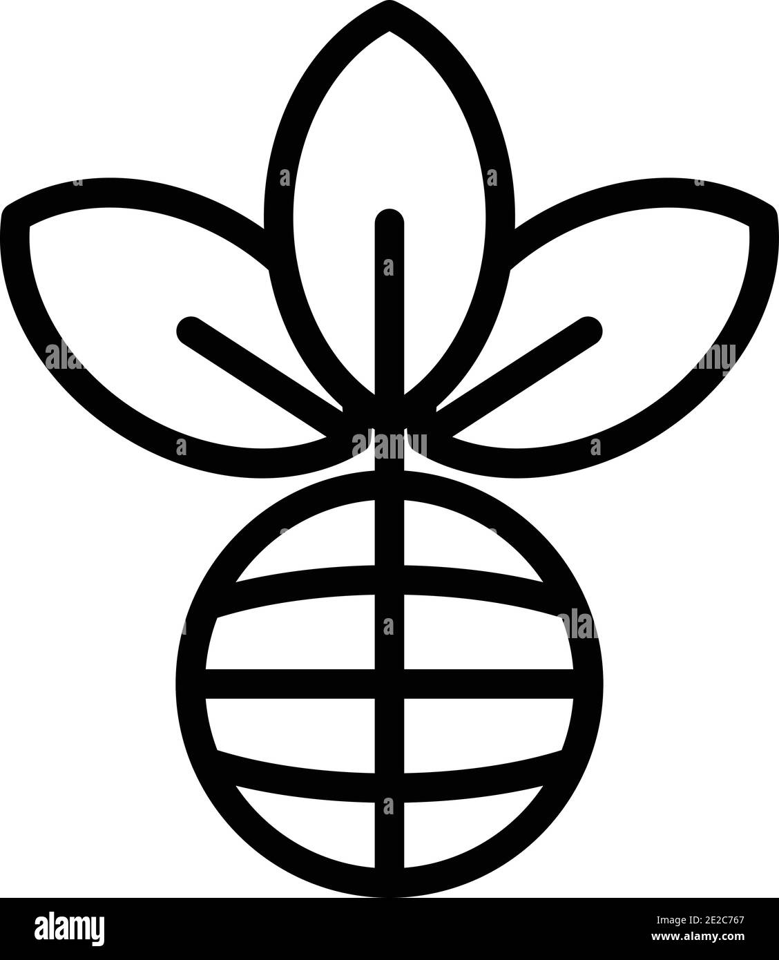 Organic planet icon. Outline organic planet vector icon for web design ...