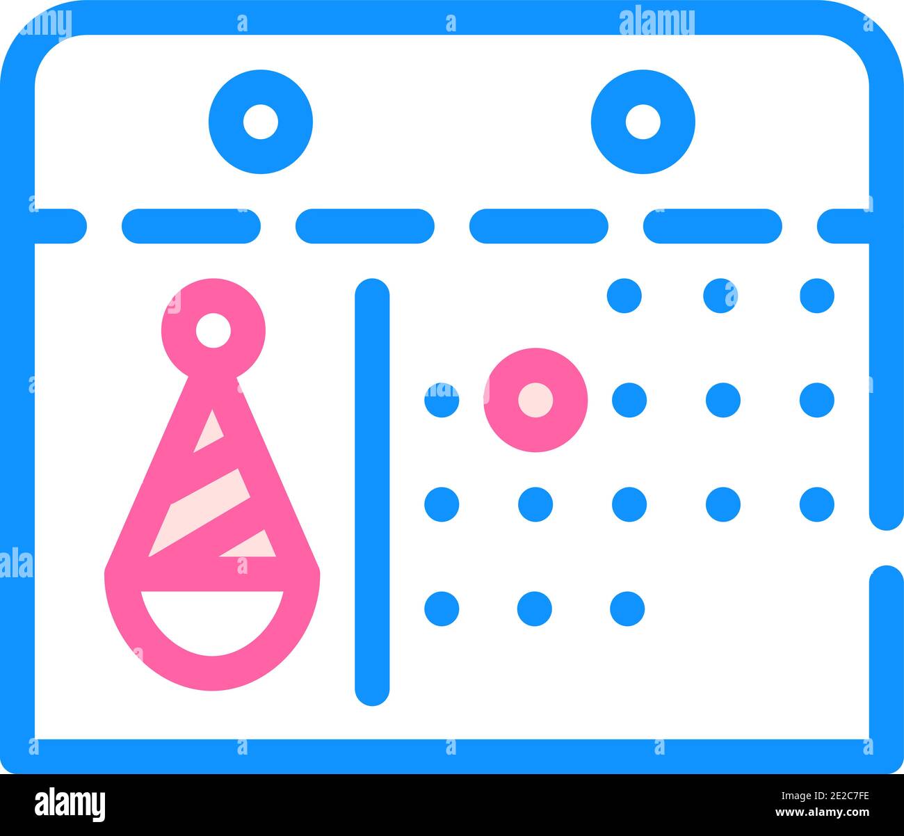 calendare date birthday party color icon vector illustration Stock ...
