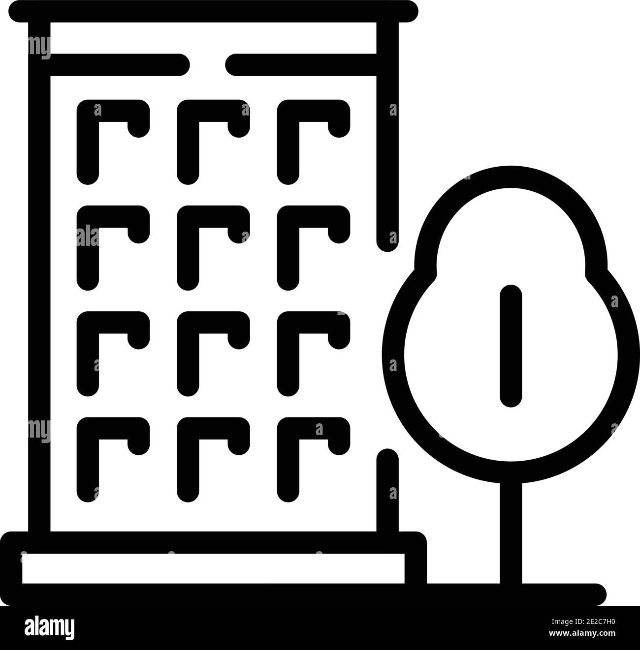 Business center icon. Outline business center vector icon for web ...