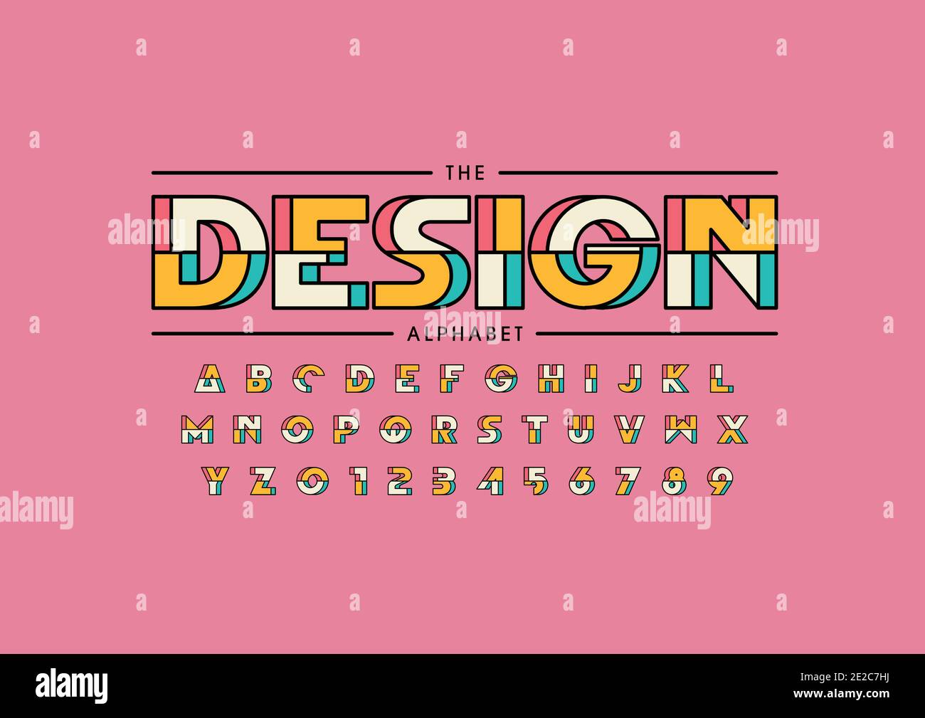 Vector of stylized alphabet and font Stock Vector Image & Art - Alamy