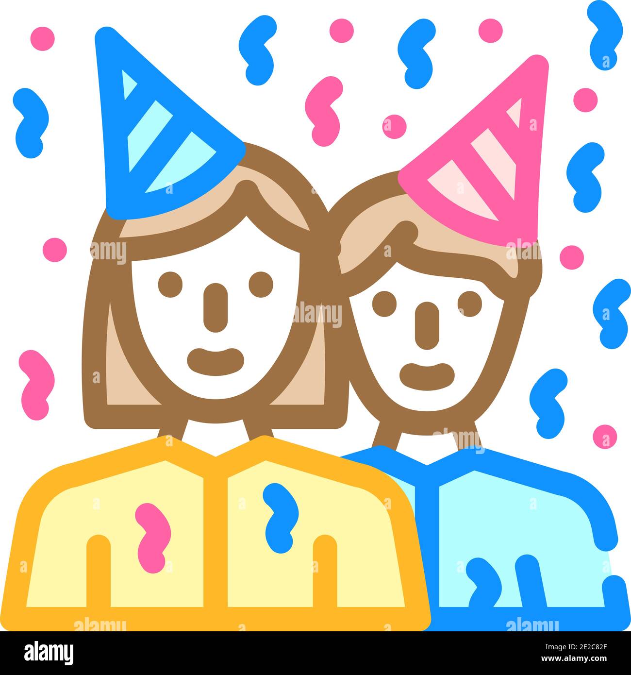 guests birthday color icon vector illustration Stock Vector Image & Art ...