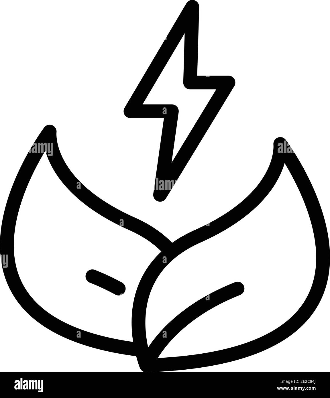Leaf natural energy icon. Outline leaf natural energy vector icon for ...