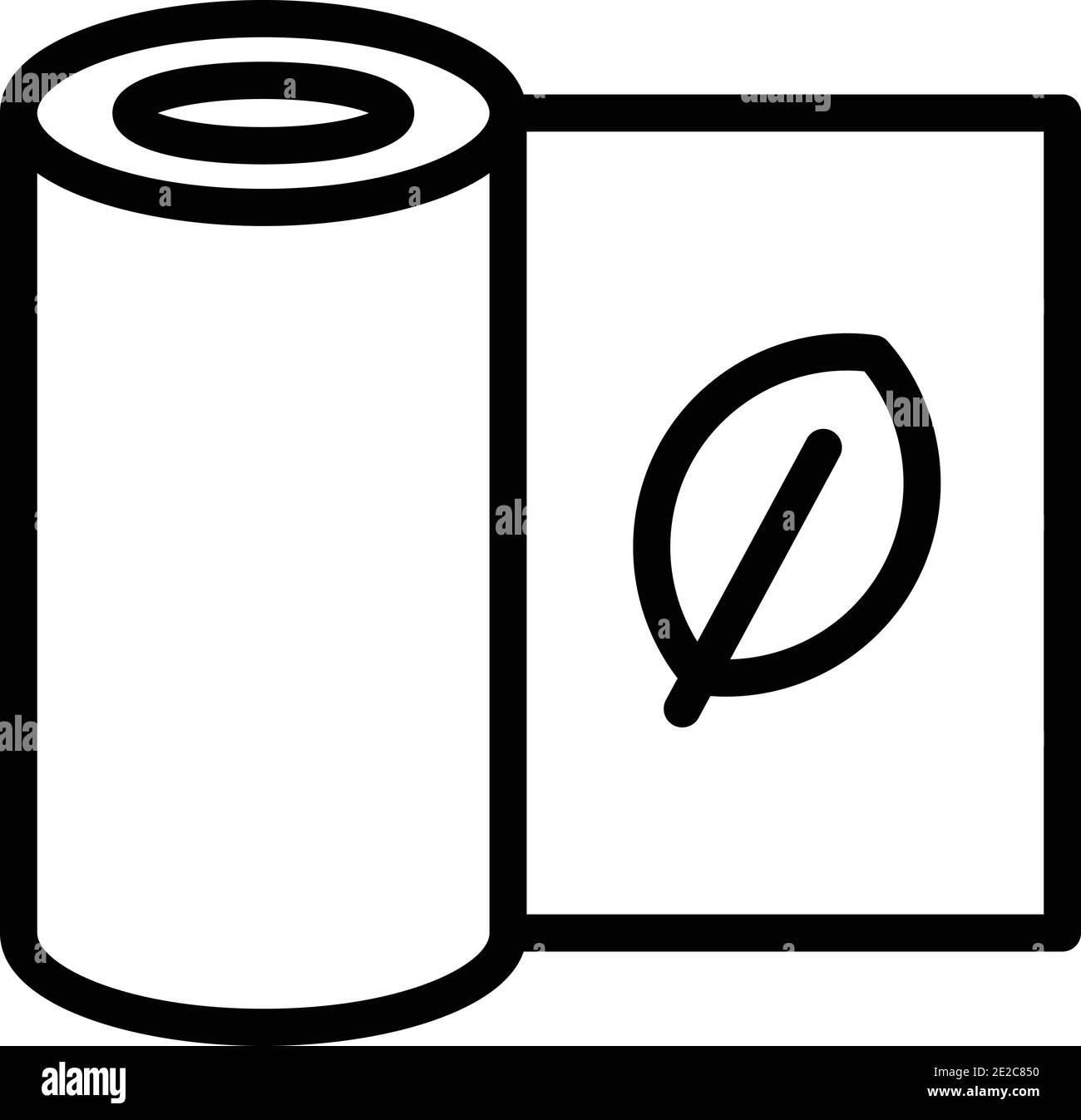 Eco paper icon. Outline eco paper vector icon for web design isolated ...