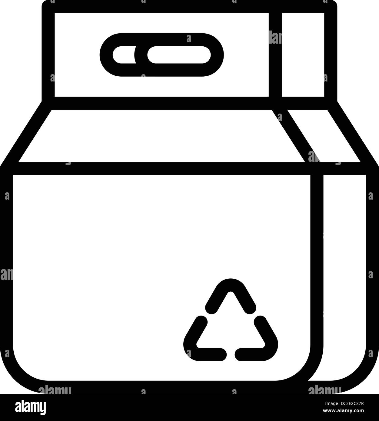 Paper eco pack icon. Outline paper eco pack vector icon for web design ...