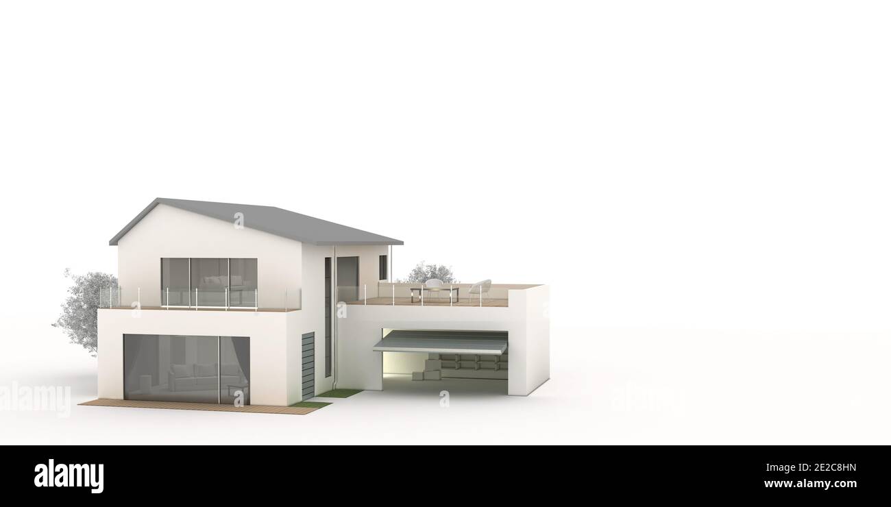 Housing Market Concept Rendering illustration Stock Photo - Alamy