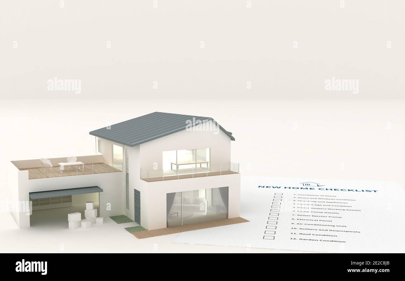 Housing Market Concept Rendering illustration Stock Photo - Alamy