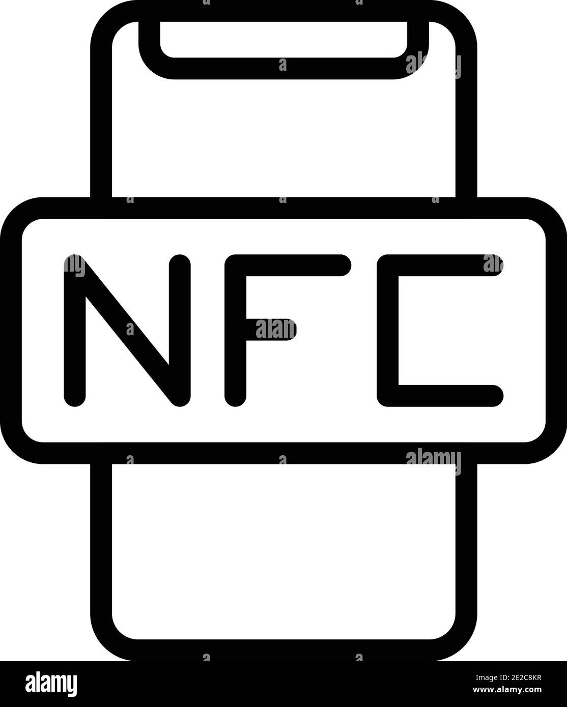 Nfc technology icon. Outline nfc technology vector icon for web design ...