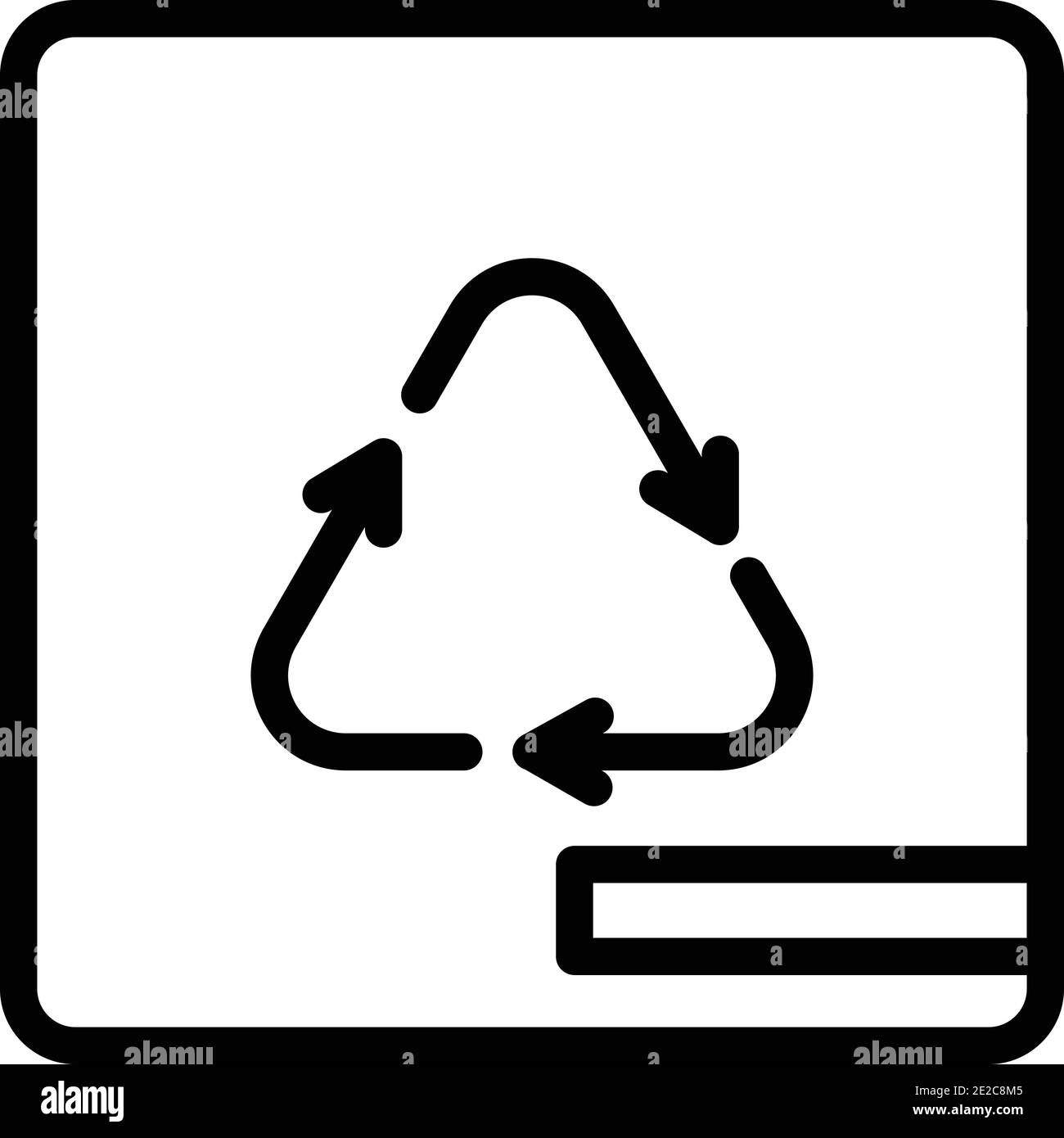 Eco cycle arrows icon. Outline eco cycle arrows vector icon for web ...