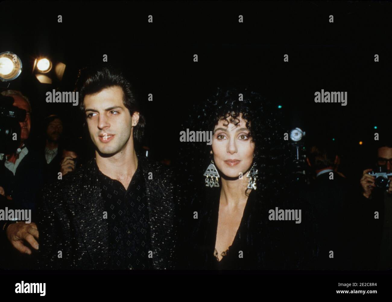 Cher with Rob Camilletti at the premiere of Moonstruck 1987 Credit ...