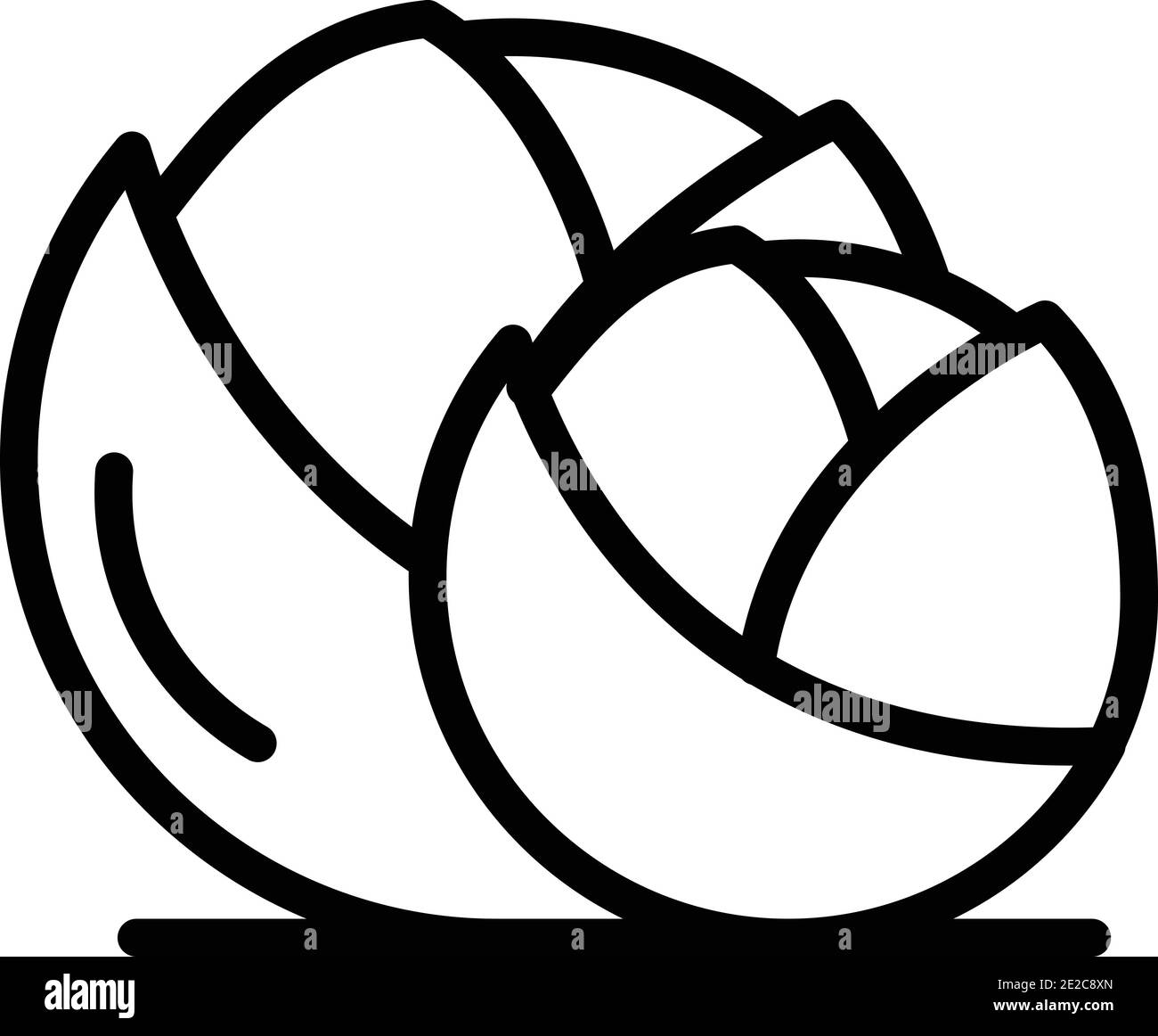Farm cabbage icon. Outline farm cabbage vector icon for web design ...