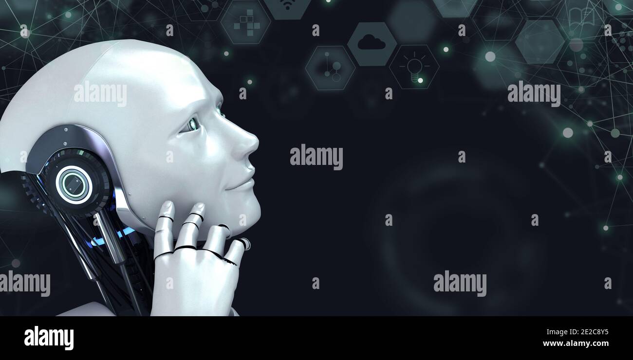 Illustration of the concepts of science, technology, and artificial ...