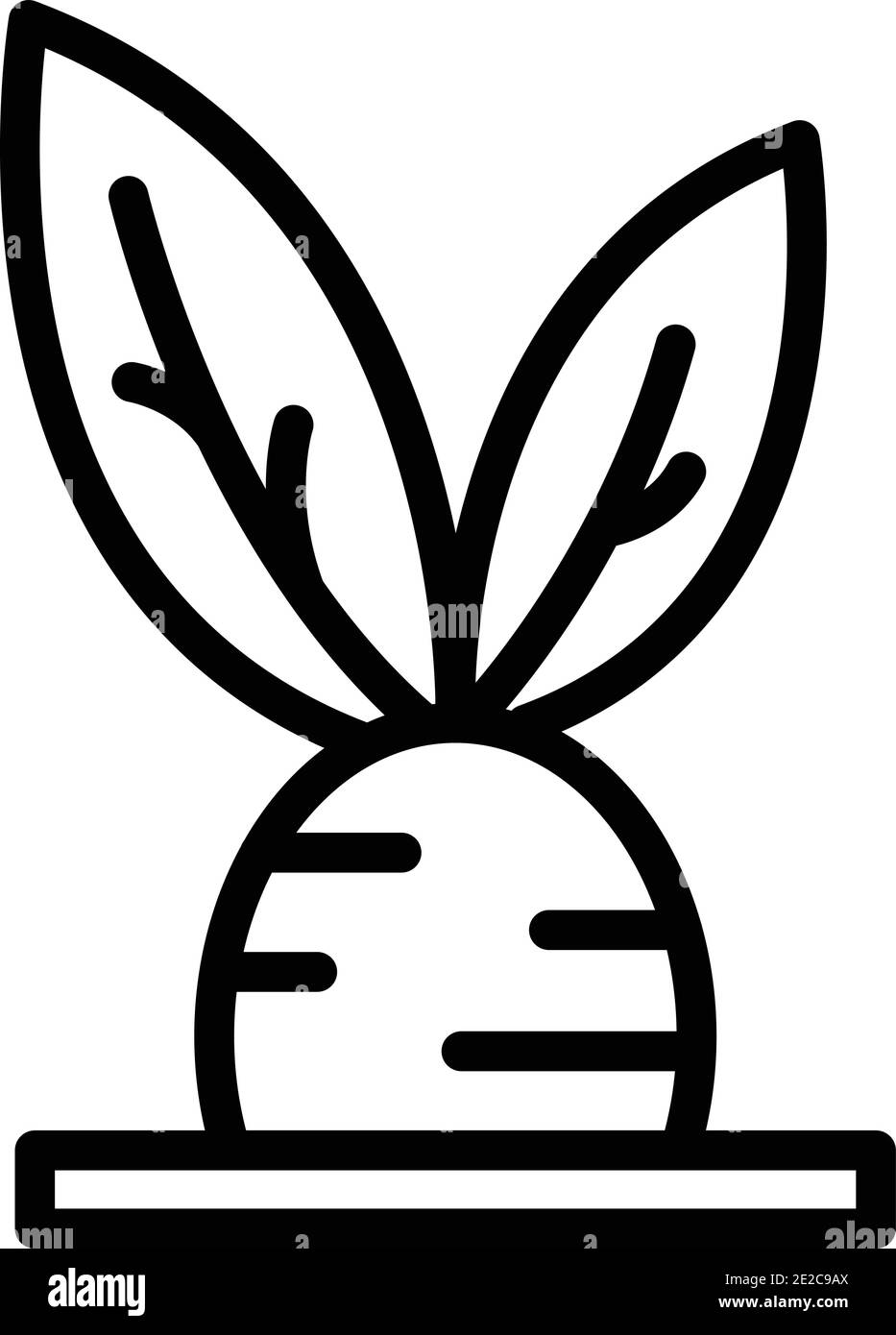 Beetroot icon. Outline beetroot vector icon for web design isolated on ...