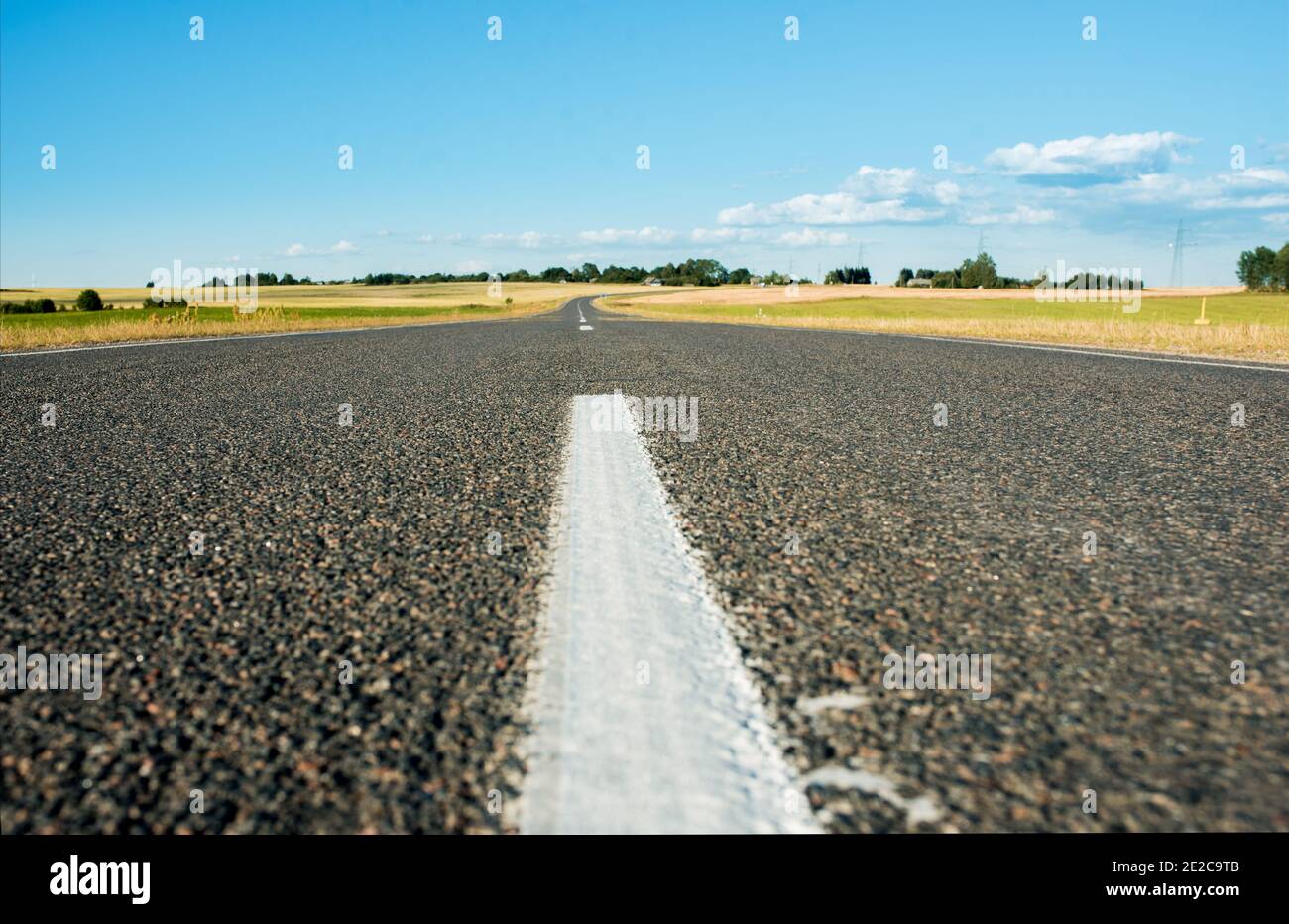 Asphalt blue cloudless sky hi-res stock photography and images - Alamy