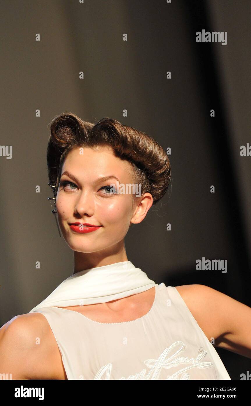A model displays a creation by French designer Jean-Paul Gaultier for ...