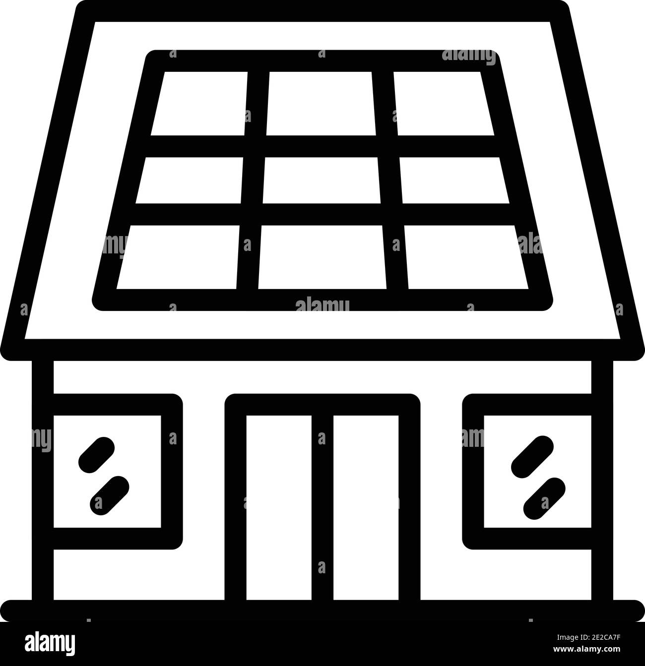 Solar panel icon. Outline solar panel vector icon for web design ...