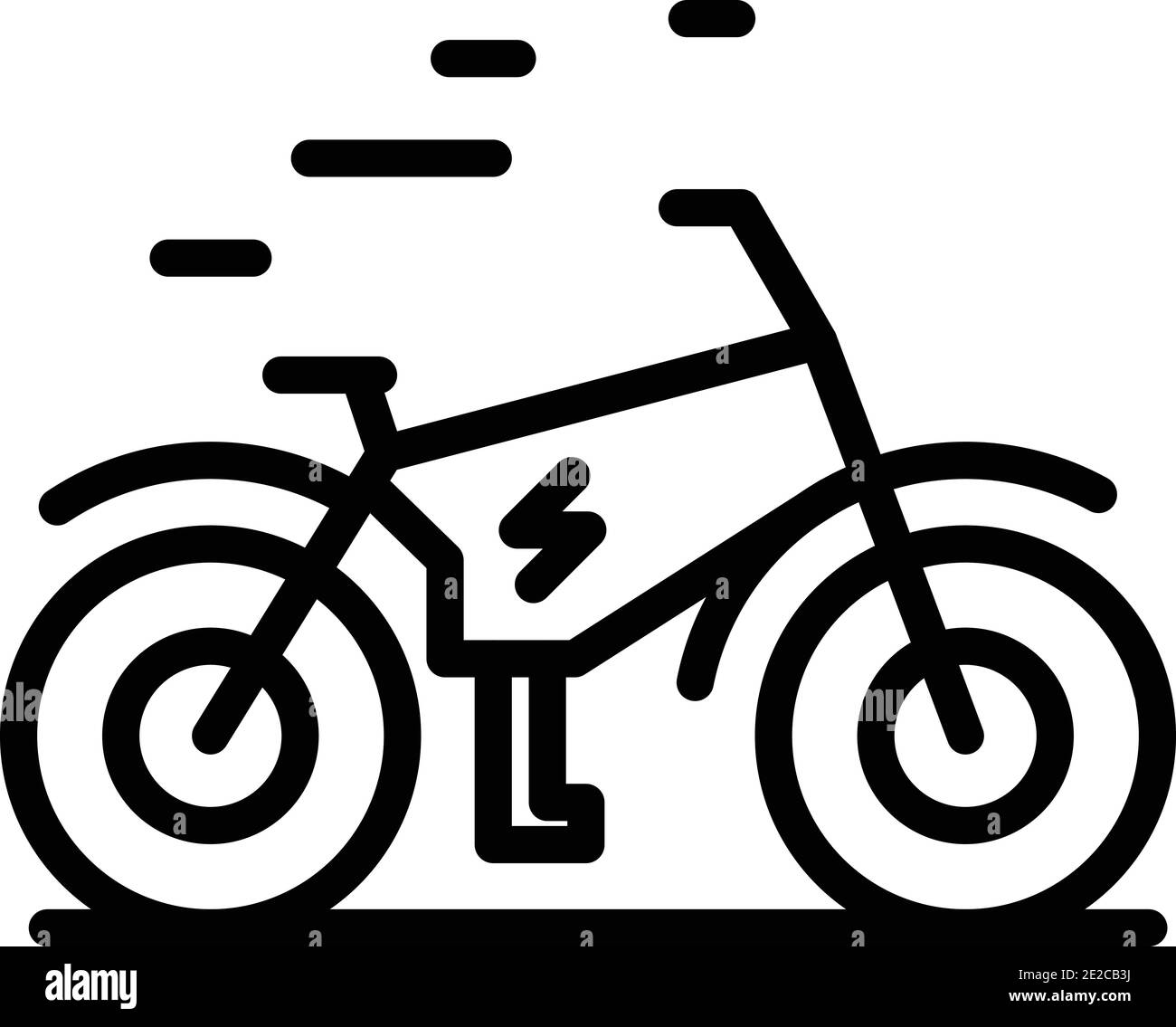 Electric bicycle icon. Outline electric bicycle vector icon for web ...