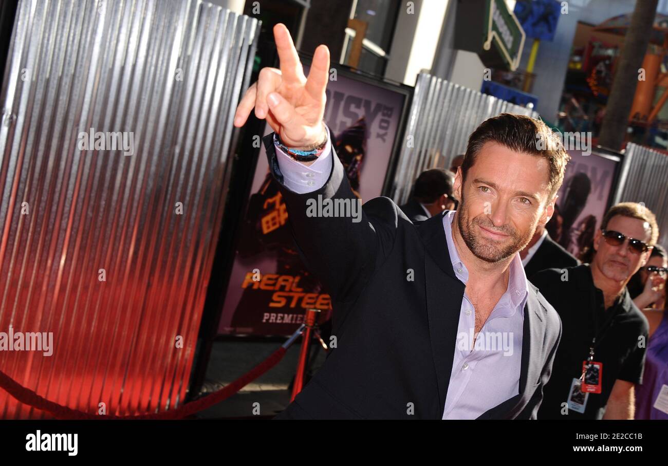 Hugh Jackman attends the 'Real Steel' premiere at Universal Studiosin ...
