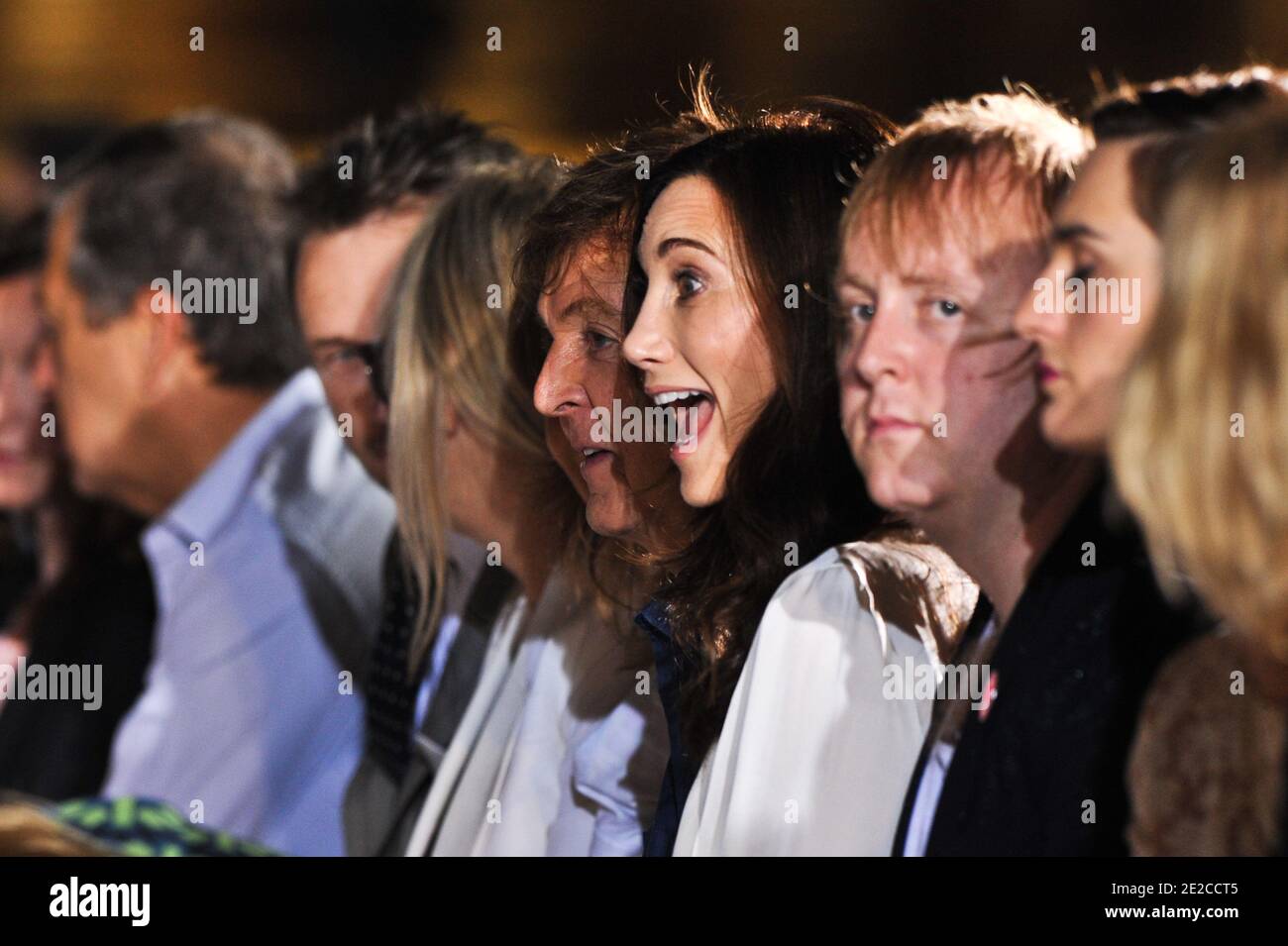 Paul McCartney, Nancy Shevell, James McCartney attending the Stella ...