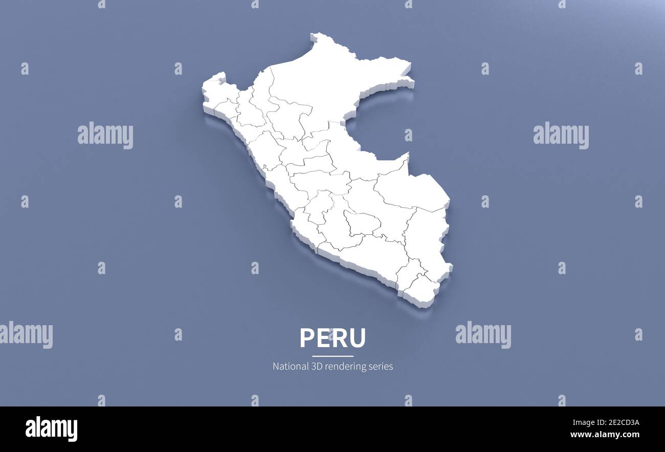 Peru Map. 3d rendering maps of countries Stock Photo - Alamy
