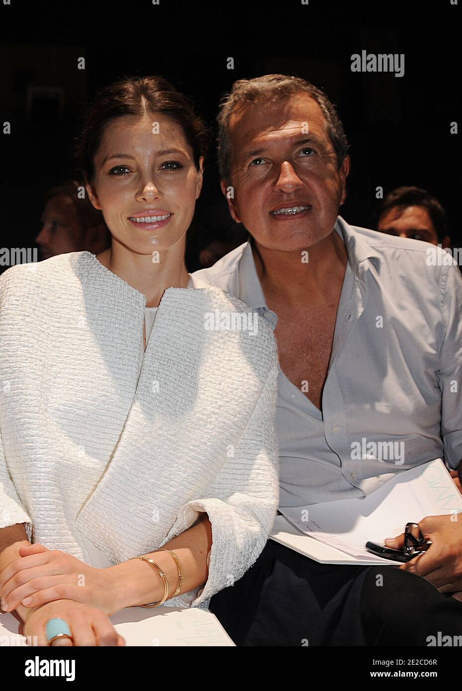 Jessica Biel and Mario Testino attending the Giambattista Valli Ready ...