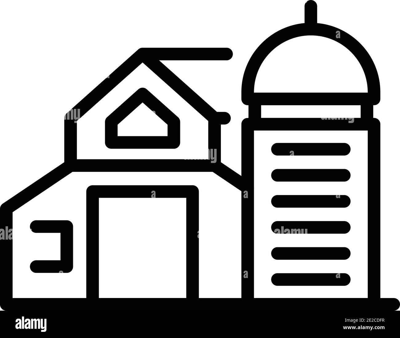 Farm building icon. Outline farm building vector icon for web design ...