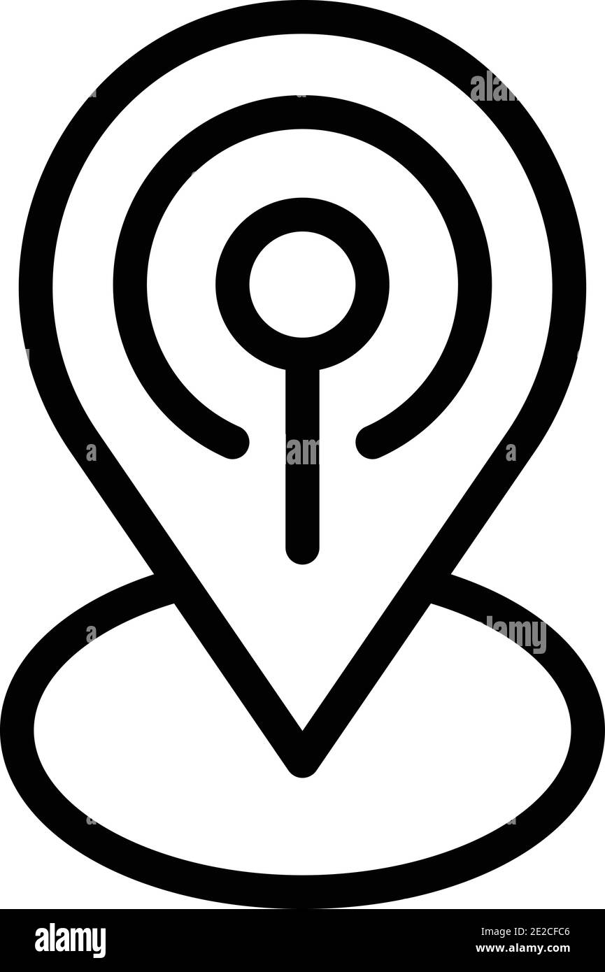 City location icon. Outline city location vector icon for web design ...