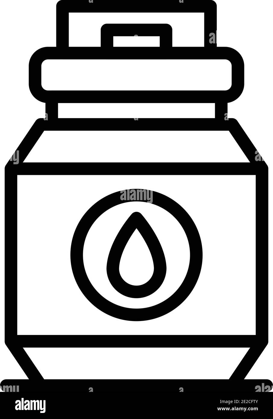Farm milk can icon. Outline farm milk can vector icon for web design ...