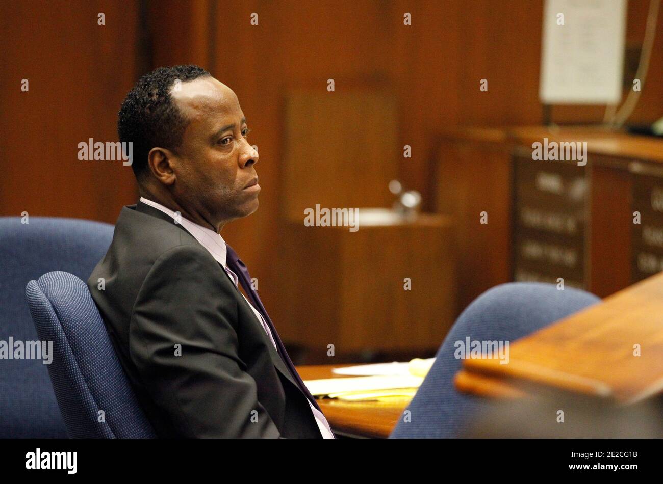 Dr. Conrad Murray sits in court during his trial in the death of pop ...