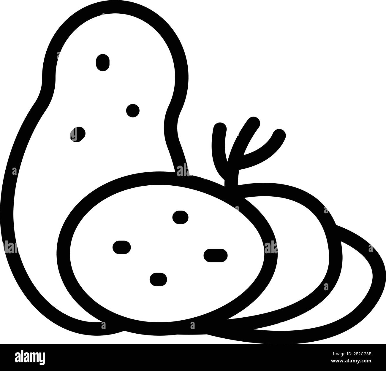 Farm potatoes icon. Outline farm potatoes vector icon for web design ...