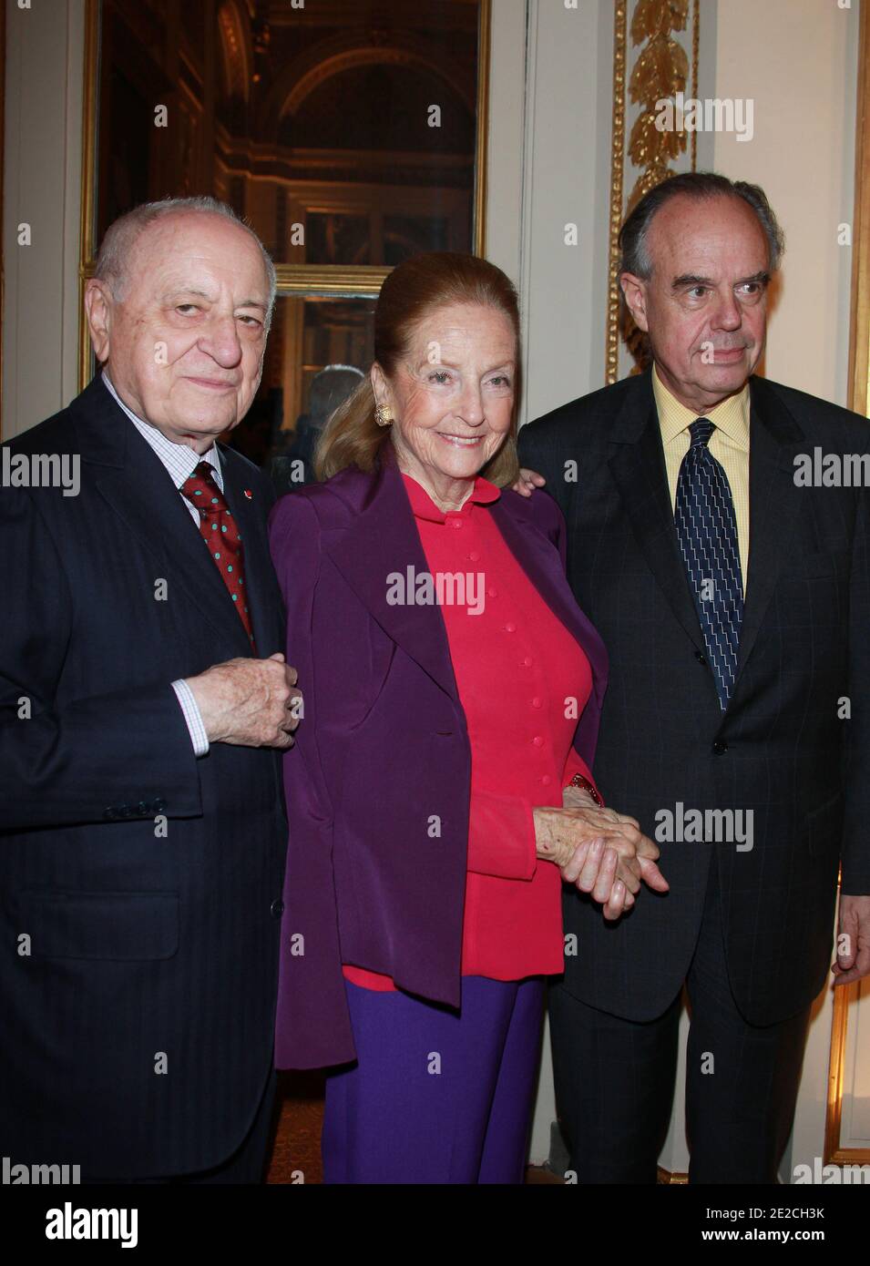 Pierre Berge, Doris Brynner (Yul Brynner's widow) and Frederic ...