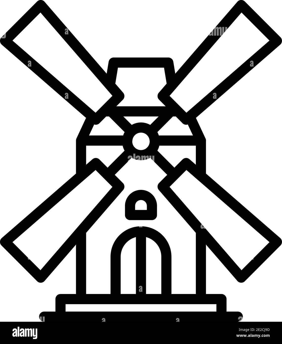 Windmill icon. Outline windmill vector icon for web design isolated on ...
