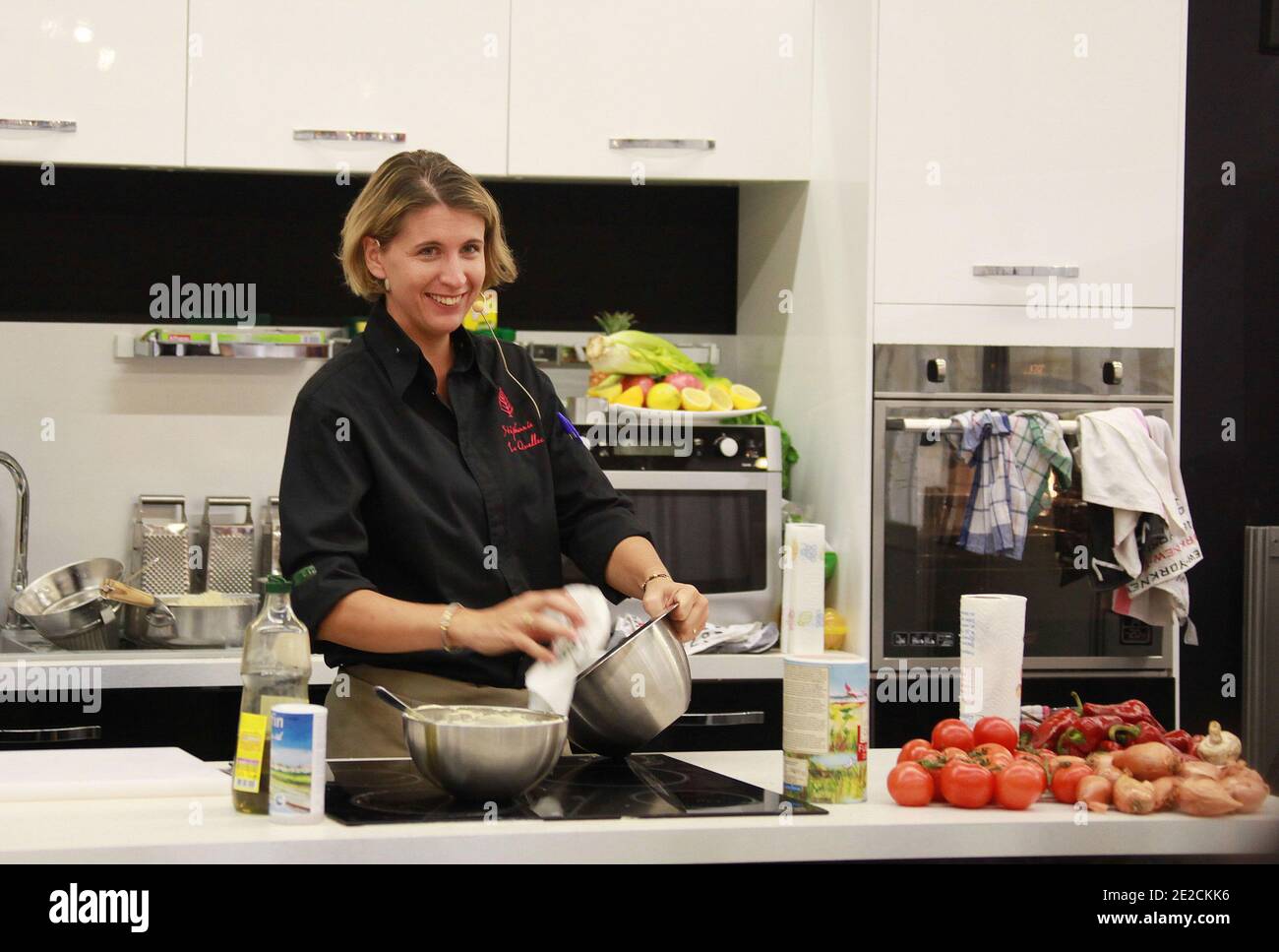 Stephanie Le Quellec ( Winner from TV show TOP CHEF on M6 Channel) and ...