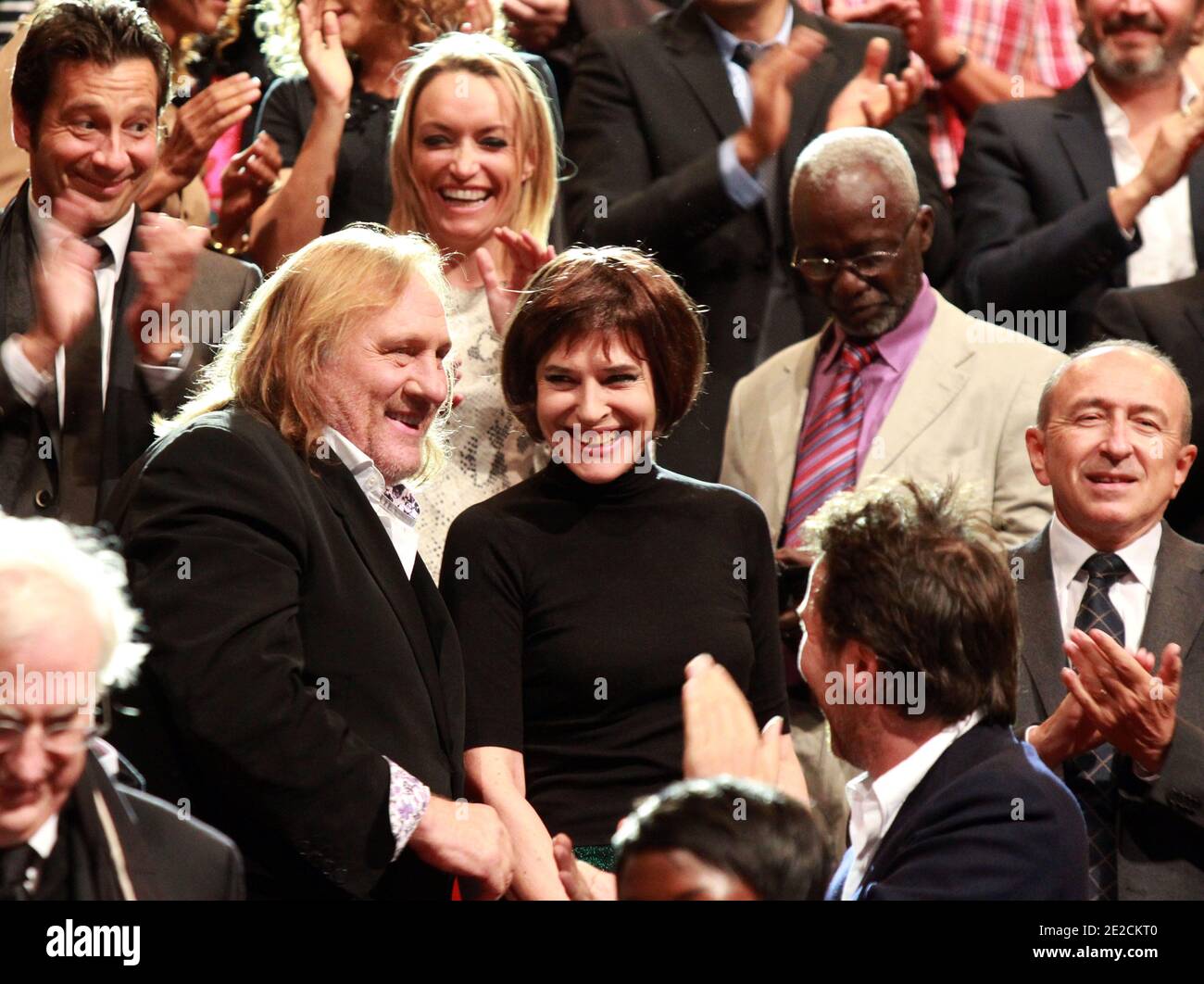 French actor Gerard Depardieu and Fanny Ardant during the Prix Lumiere ...