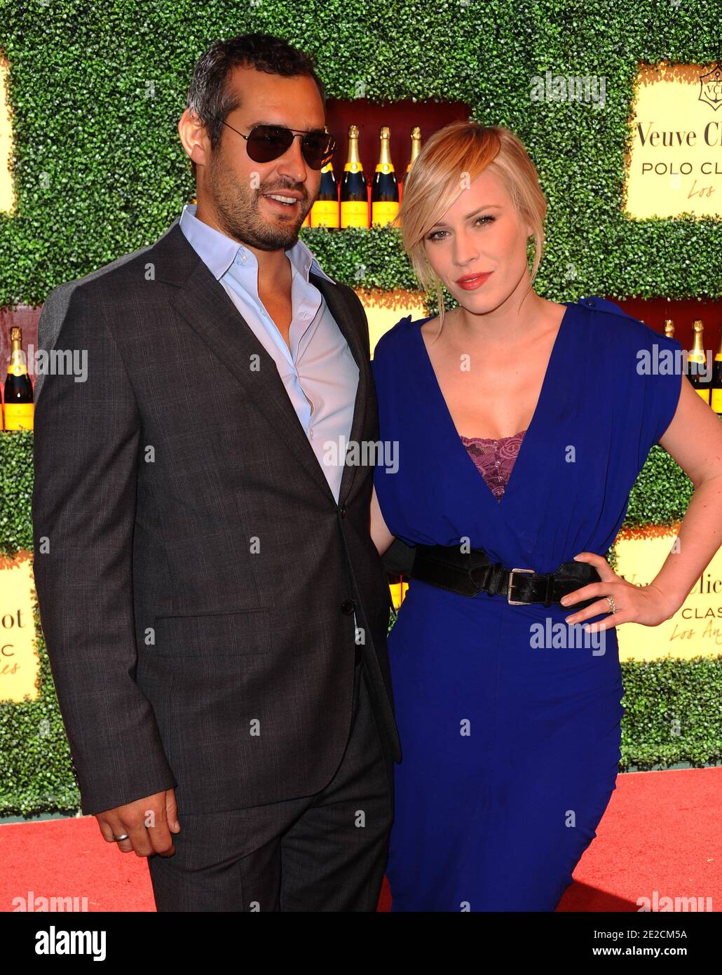 Matt Robinson and Natasha Bedingfield attend the Veuve Clicquot Polo ...