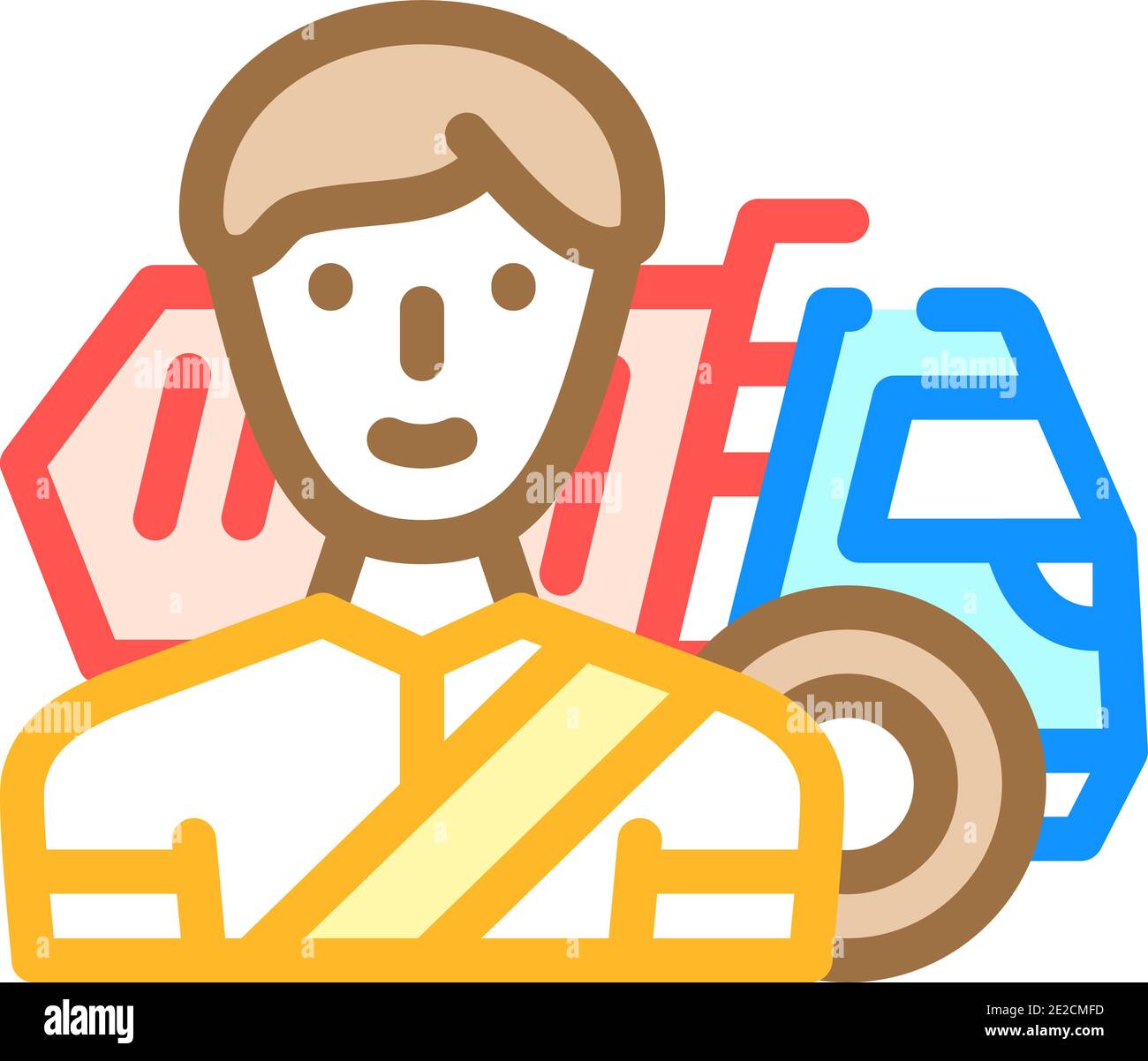 driver worker color icon vector illustration Stock Vector Image & Art ...