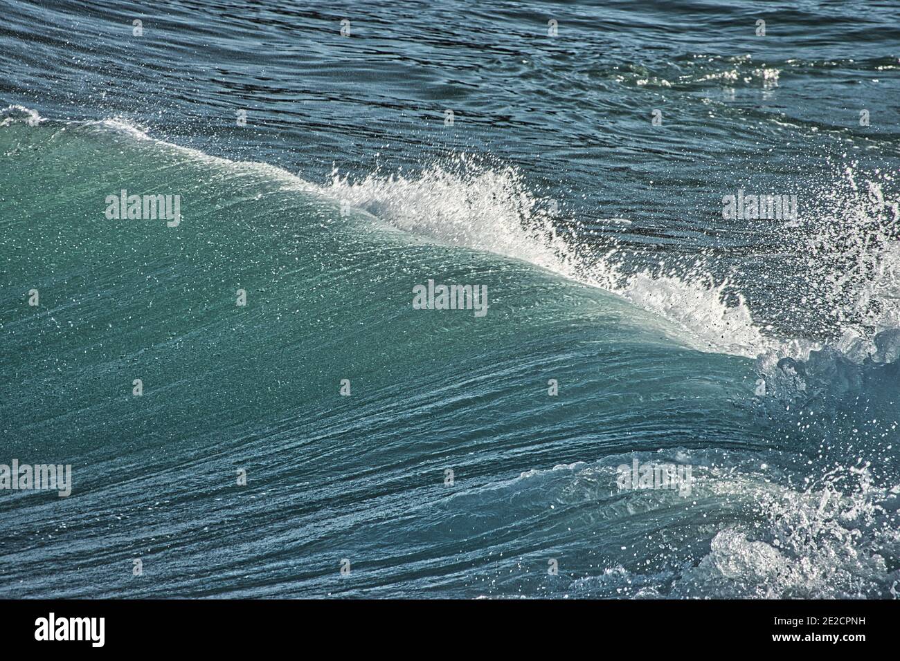 Pacific Ocean surf breaks on the Monterey Bay at Pacific Grove ...