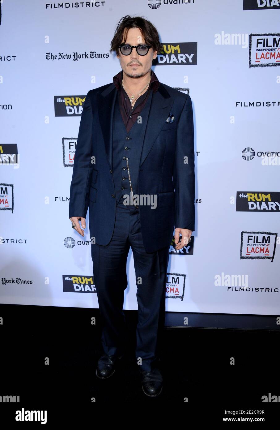 Johnny Depp arrives at 'The Rum Diary' premiere held at the Los Angeles ...