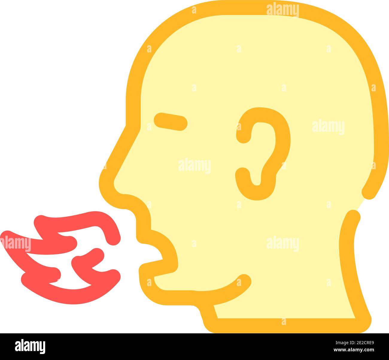 fire breathing man color icon vector illustration Stock Vector Image ...